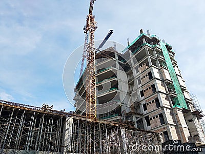 Structural Work Is Underway At The Construction Site. Work Is Carried ...