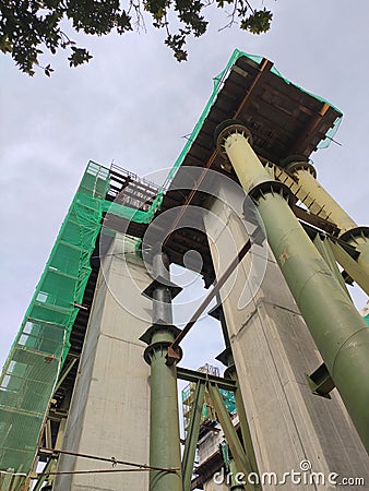 Structural Work Is Underway At The Construction Site. Work Is Carried ...