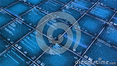 Structure of Program Interface in Computer. Animation Stock Footage ...