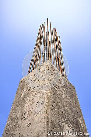 Structure Of Reinforced Concrete Columns. Stock Photo - Image: 16998870
