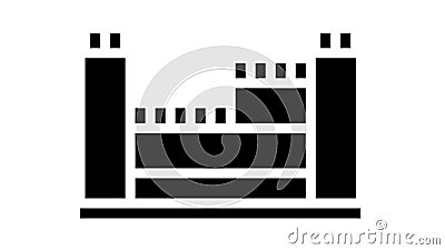 Structure with Reinforcement Concrete Glyph Icon Animation Stock Video ...