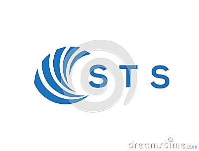 STS Letter Logo Design On White Background. STS Creative Circle Letter ...