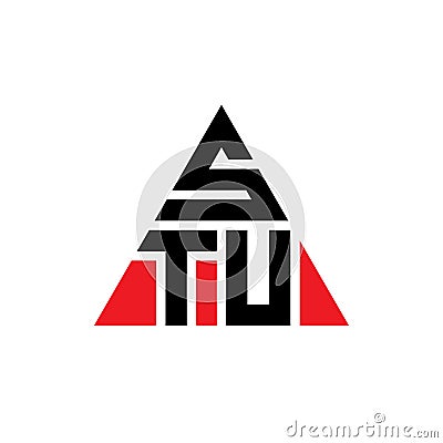STU Triangle Letter Logo Design With Triangle Shape. STU Triangle Logo ...