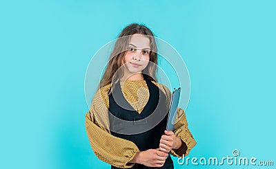 Student Concept. Back To School. Happy Child With Folder. Childhood ...