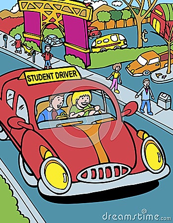 Student Driver With Instructor Stock Photos - Image: 9252593