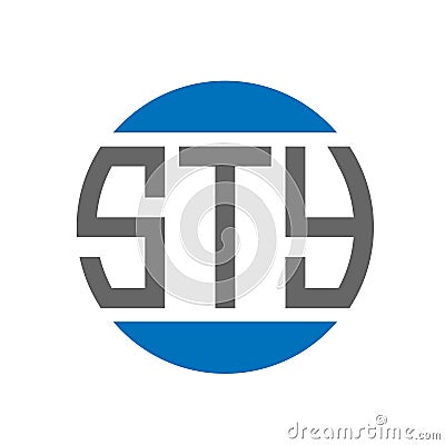 STY Letter Logo Design On White Background. STY Creative Initials ...