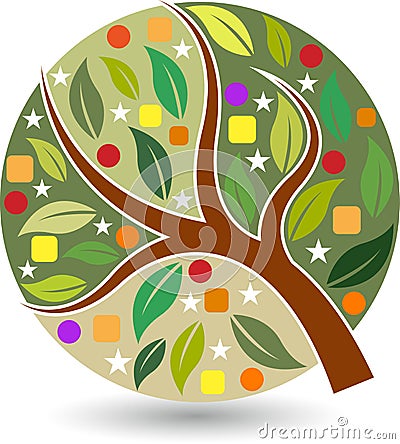 Style Tree Logo Cartoon Vector | CartoonDealer.com #51035151