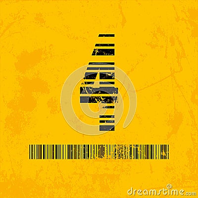 Stylish Barcode Typeface Font. Stripped Letters Of Barcode Scanning ...