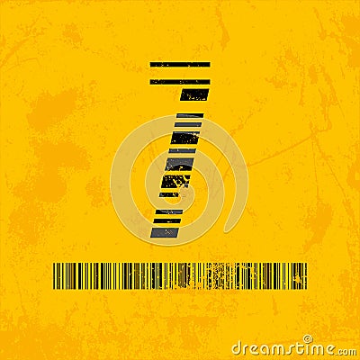 Stylish Barcode Typeface Font. Stripped Letters Of Barcode Scanning ...
