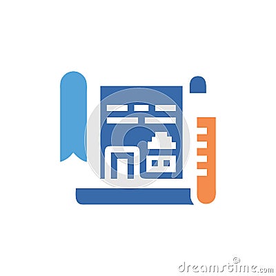 Stylish Construction Specifications Icon Illustration | CartoonDealer ...