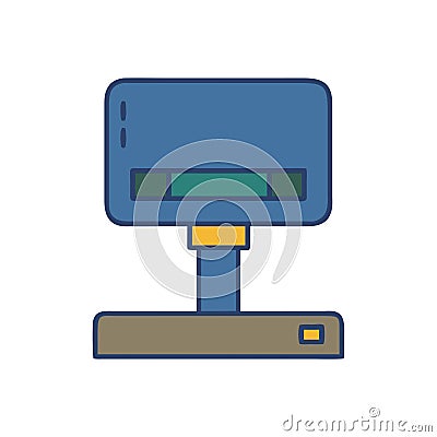 Stylish Docking Station Icon Vector Illustration | CartoonDealer.com ...