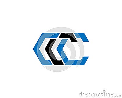 Stylish Letter CCC Logo Design Vector Illustration | CartoonDealer.com ...