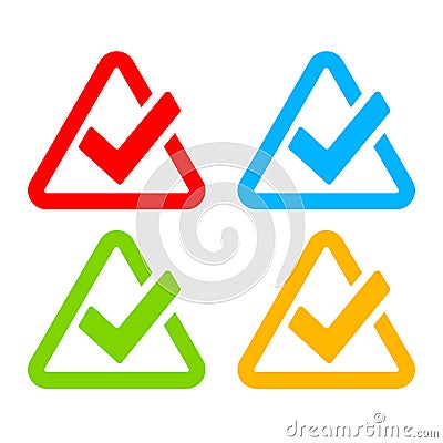 Stylish Modern Tick Symbol Cartoon Vector | CartoonDealer.com #81730917