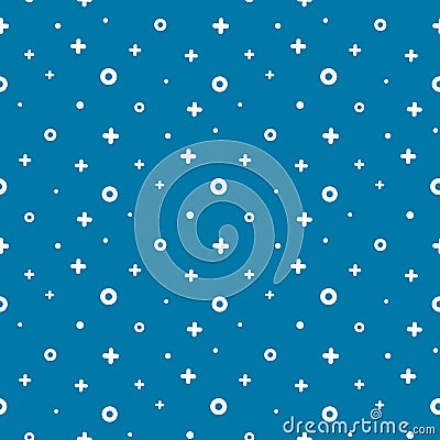 1980s Style Structured Shape Blue Memphis Pattern Vector Illustration ...