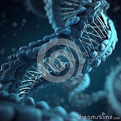 Stylized DNA Double Helix Strand Model Royalty-Free Illustration ...