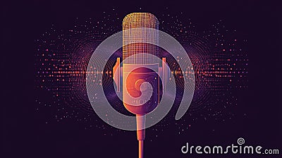 Futuristic Digital Microphone Visualization Stock Photography ...