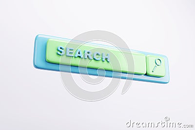 Stylized Search Bar On A Minimalistic Blue And Green Background ...