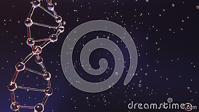 Transparent DNA Molecule and Floating Particles Stock Video - Video of ...