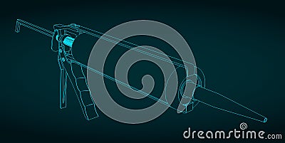 Caulking Gun Drawing Cartoon Vector | CartoonDealer.com #308989365