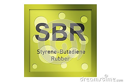 Styrene-butadiene Rubber (SBR) Polymer Symbol Isolated Royalty-Free ...