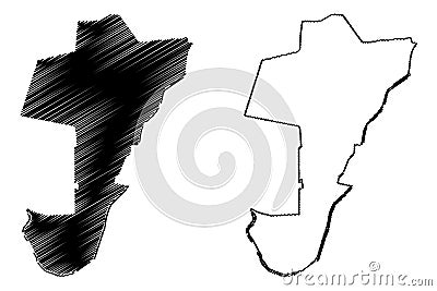 Subang Jaya City Malaysia, Selangor State Map Vector Illustration ...