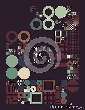 Subdivided Grid System With Symbols. Randomly Sized Objects With Fixed ...