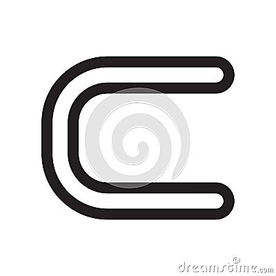 Is A Subset Of Symbol Icon Vector Sign And Symbol Isolated On White ...