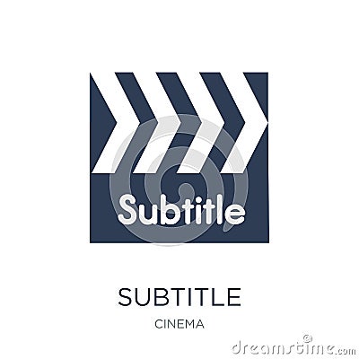 Subtitle Icon. Trendy Flat Vector Subtitle Icon On White Background ...
