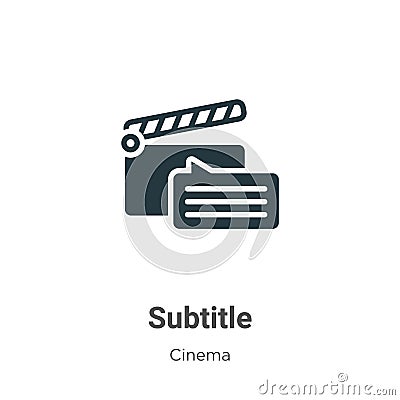 Subtitle Vector Icon On White Background. Flat Vector Subtitle Icon ...
