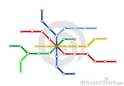 Subway Schematic Map Vector Illustration | CartoonDealer.com #29016796