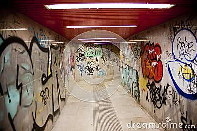 Subway Urban Graffiti Background Stock Image - Image: 13340641