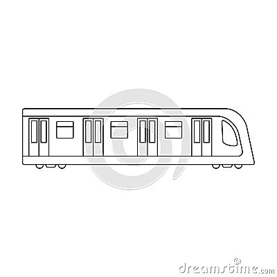 Subway Vector Outline Icon. Vector Illustration Cargo On White ...