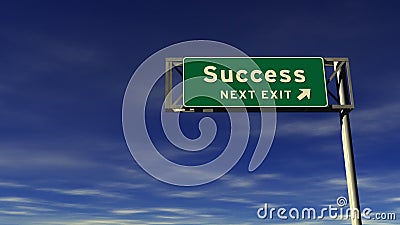 Success Freeway Exit Sign stock video. Video of sign - 43650805