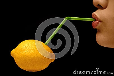 Sucking A Lemon Royalty Free Stock Photo - Image: 155385