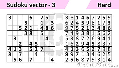 Sudoku Game With Answers. Simple Vector Design Set Royalty-Free Stock Image | CartoonDealer.com ...