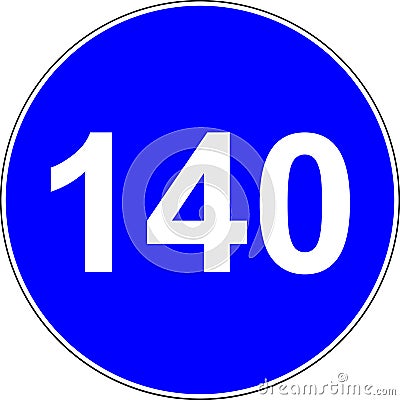 140 Suggested Speed Road Sign Royalty-Free Stock Photo | CartoonDealer ...