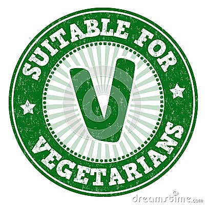 Suitable For Vegetarians Sign Or Stamp Vector Illustration ...