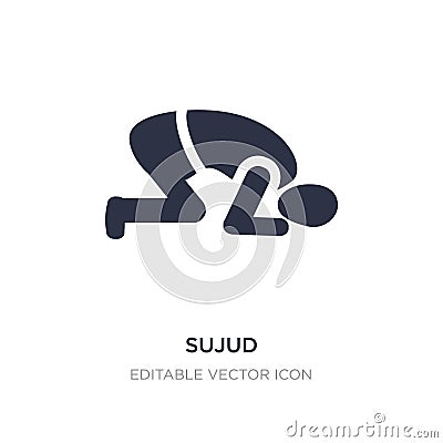 Sujud Icon On White Background. Simple Element Illustration From People ...