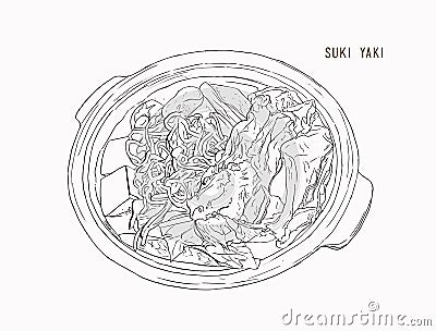 Sukiyaki Pot Objects Drawing Graphic Design Objects. Vector ...