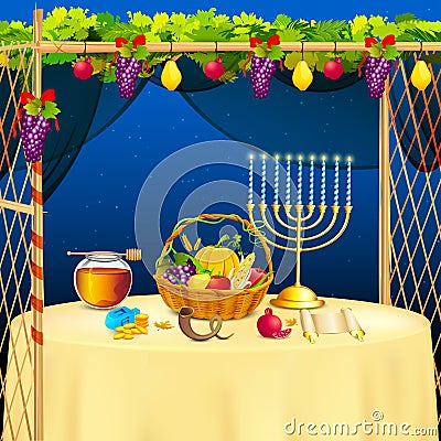 Sukkah For Celebrating Sukkot Royalty-Free Cartoon | CartoonDealer.com ...