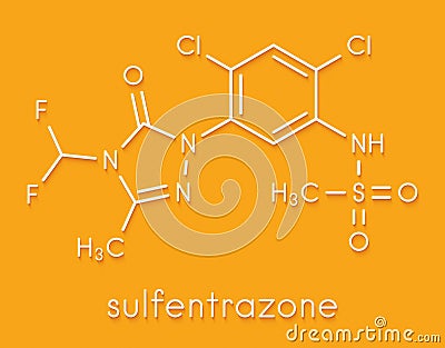 Sulfentrazone Herbicide Molecule. Skeletal Formula Royalty-Free Stock ...