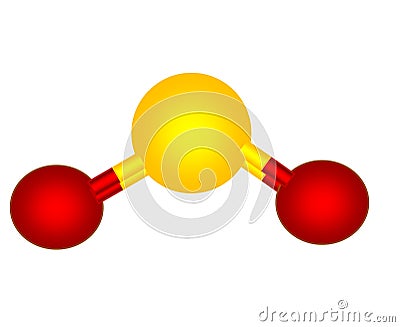 Sulfur Dioxide Molecular Structure Stock Image - Image: 21404691