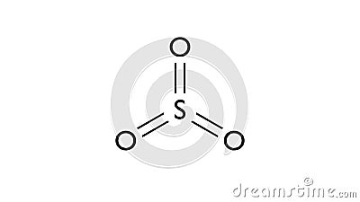 Sulfur Trioxide Molecule, Structural Chemical Formula, Ball-and-stick ...