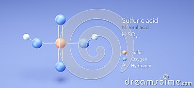 Sulfuric Acid Molecule, Molecular Structures, Sulphuric Acid, 3d Model ...