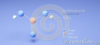 Sulfurous Acid, Molecular Structures, Sulfuric Acid, 3d Model ...
