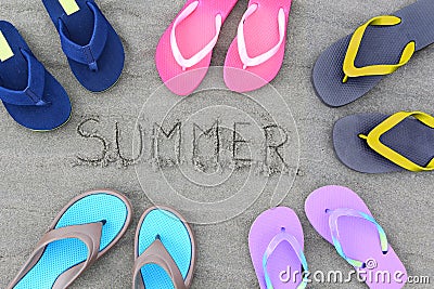 Summer Flip Flops Royalty Free Stock Photo - Image: 25497865