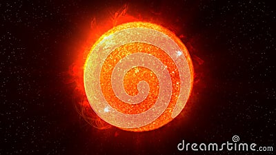 Sun on Fire (HD Animation Loop) Stock Video - Video of star, orange ...