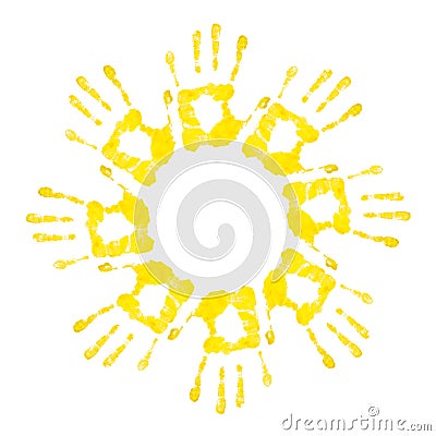 Sun Of Handprints Royalty-Free Stock Photo | CartoonDealer.com #45203433