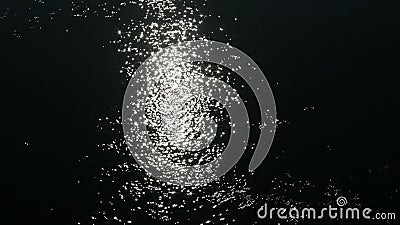 Sun and Light Reflection on Flowing Water, Flash of Light in Water on ...