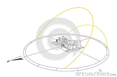 Sun Path Illustration Royalty Free Stock Images - Image: 18273849